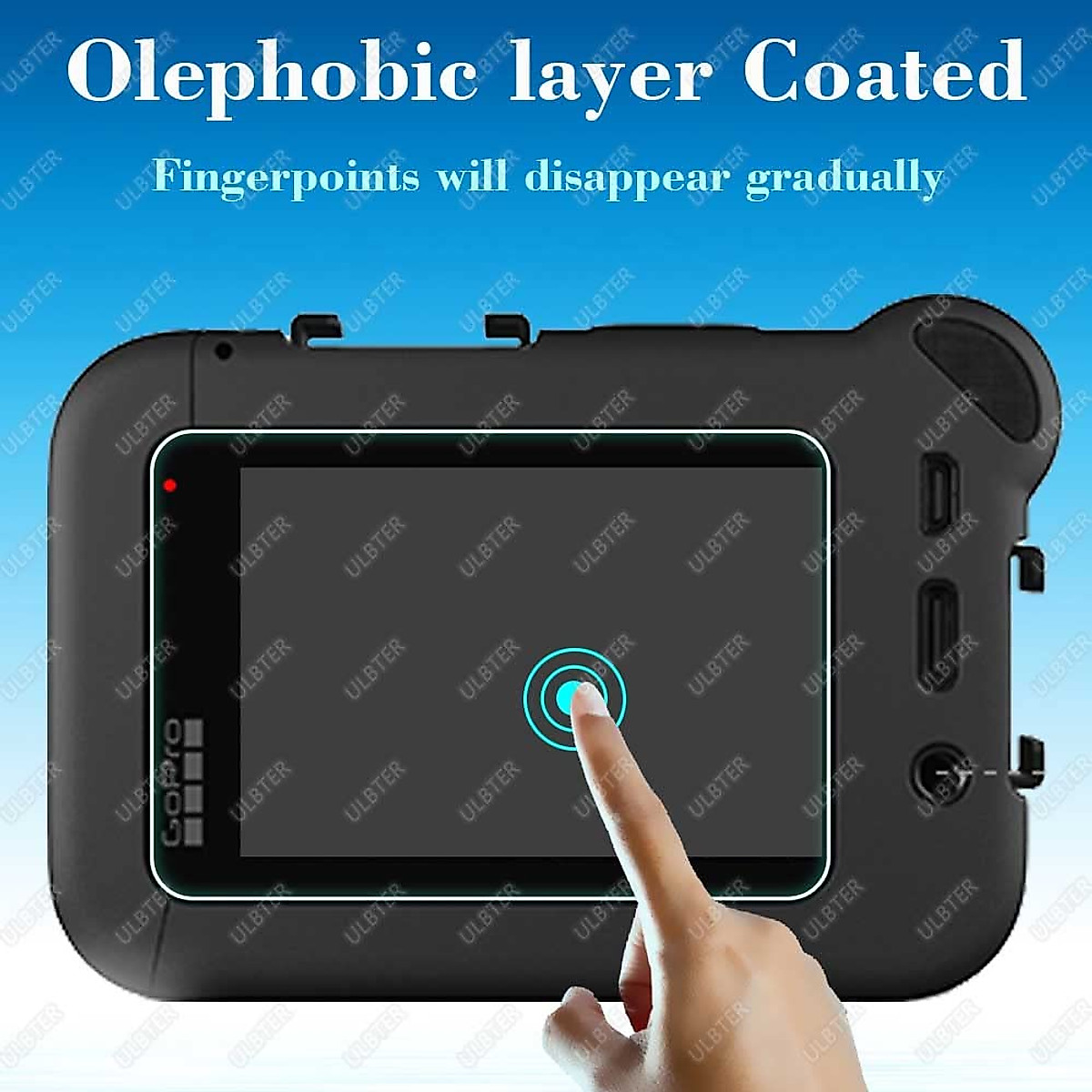 ULBTER Screen Protector for GoPro Hero 12/11 /10/9 Media Mod Gopro Hero12 Hero11 hero10 hero9 Black LCD + lens + Small Display [2+2+2Pack] 9H Hardness Tempered Glass Saver,Anti-Scrach Anti-Bubble