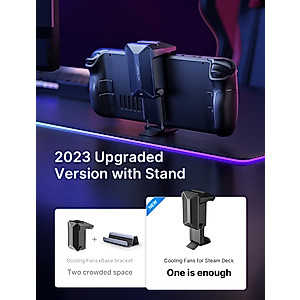 JSAUX Cooling Fan for Steam Deck, Innovative Cooler with Stand Compatible for Steam Deck OLED-GP0201