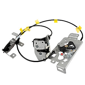 Nakuuly Left Driver Side Rear Door Lock Latch & Cable Compatible with Ford F150 Extended Cab Pickup 2004-2008, Upper and Lower Latches Assembly Replaces # 8L3Z-18264A01-B, 6l3Z-18264A01-B