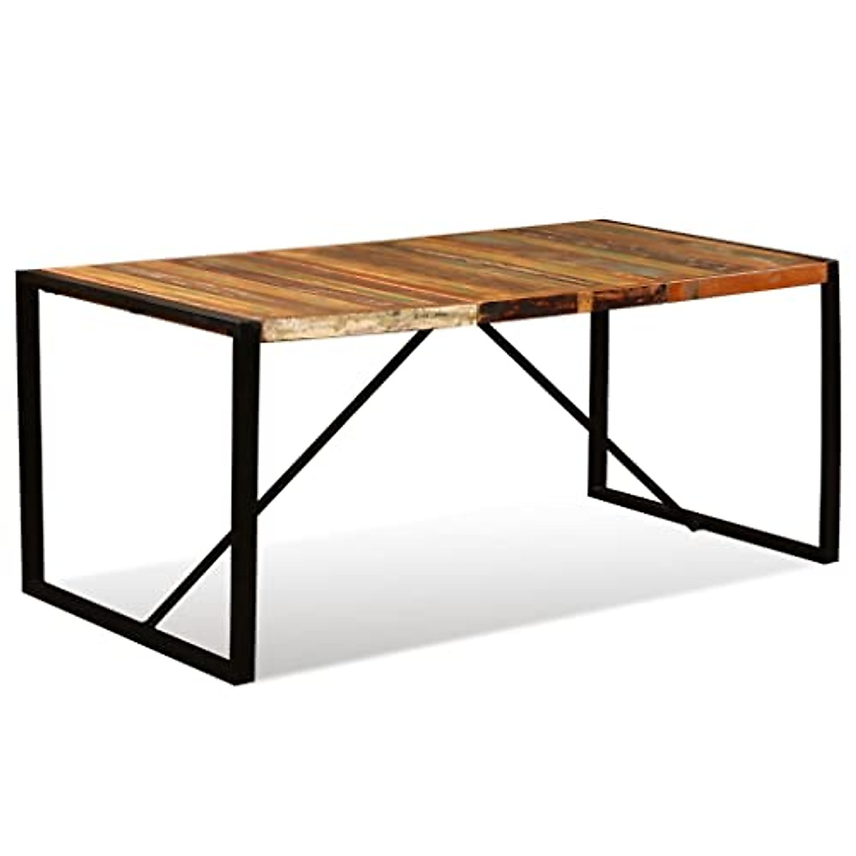 WHOPBXGAD Dining Table,Wooden bar Table, Industrial Restaurant bar Table Suitable for Living Room, Dining Room, Bistro Table,Solid Reclaimed Wood 70.9"