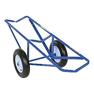 Vestil CARPET-45 Portable Carpet Dolly with Fully Pneumatic Wheels, 500 lbs Capacity, 60" Length x 26" Width x 20" Height, Platform Width (in.) 14-11/16.