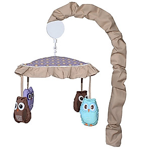 BabyFad Owl Purple 9 Piece Baby Crib Bedding Set 100% Cotton