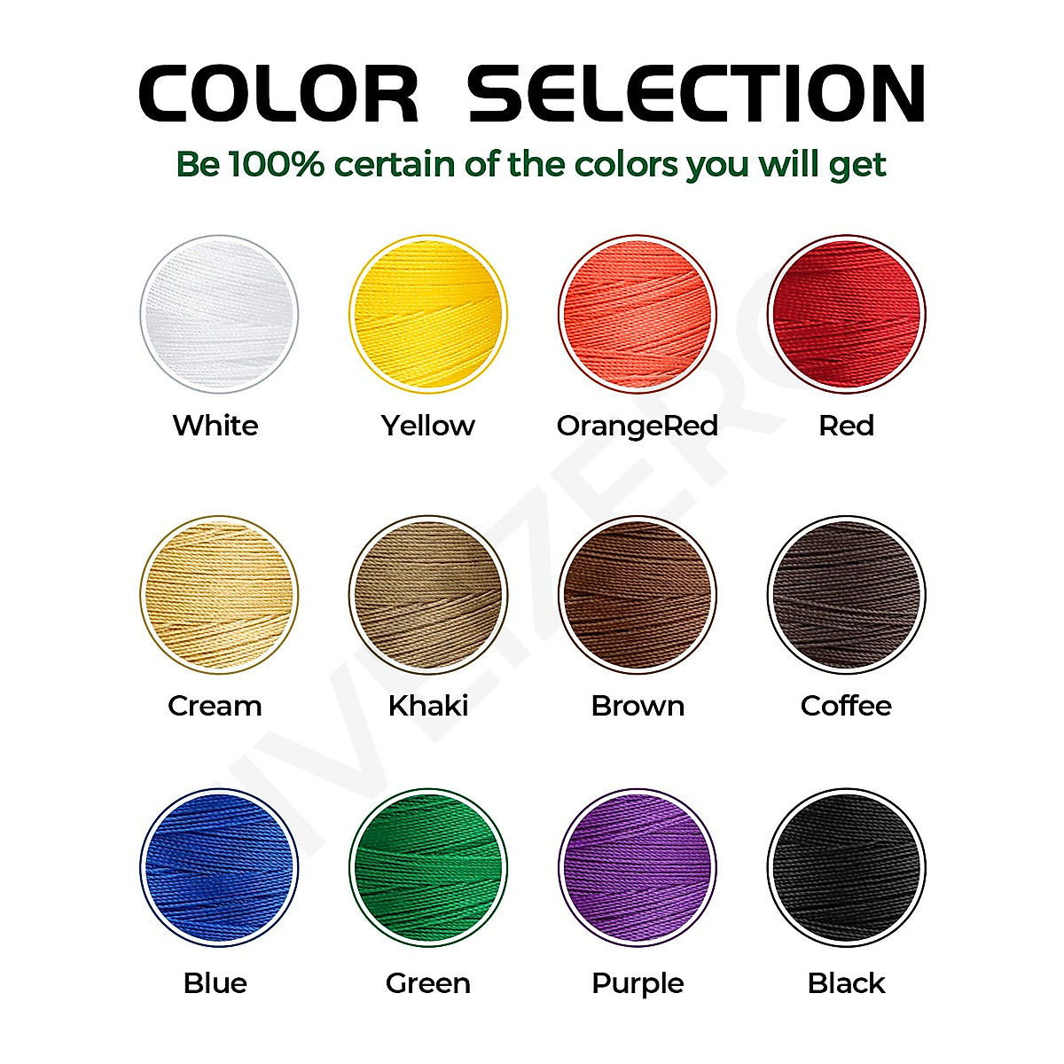 1000 Meters FIVEIZERO Extra Strong Upholstery Thread,Black Bonded Nylon Thread for Denim Leather,Craft,Machine,DIY and Home (1 Pack) CJ