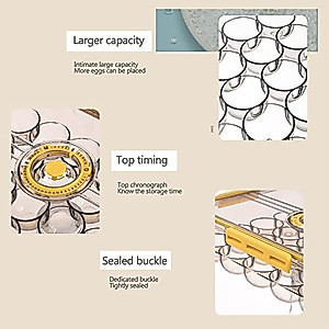 Clear Egg Tray Storage Box,Egg Holder With Lid And Special Buckle,Stackable PET Plastic Refrigerator Organizer Bins,Grey-24pieces