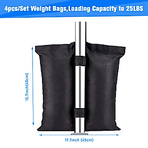 FINEST+ Canopy Weights 4 Pcs, Tent Weights for Legs,1680D Waterproof UV Protection Pop up Canopy Tent Weights Bag, Sand Bags for Any Pop Up Tent Gazebo Canopy Outdoor Sun Shelter Umbrella Pool Ladder