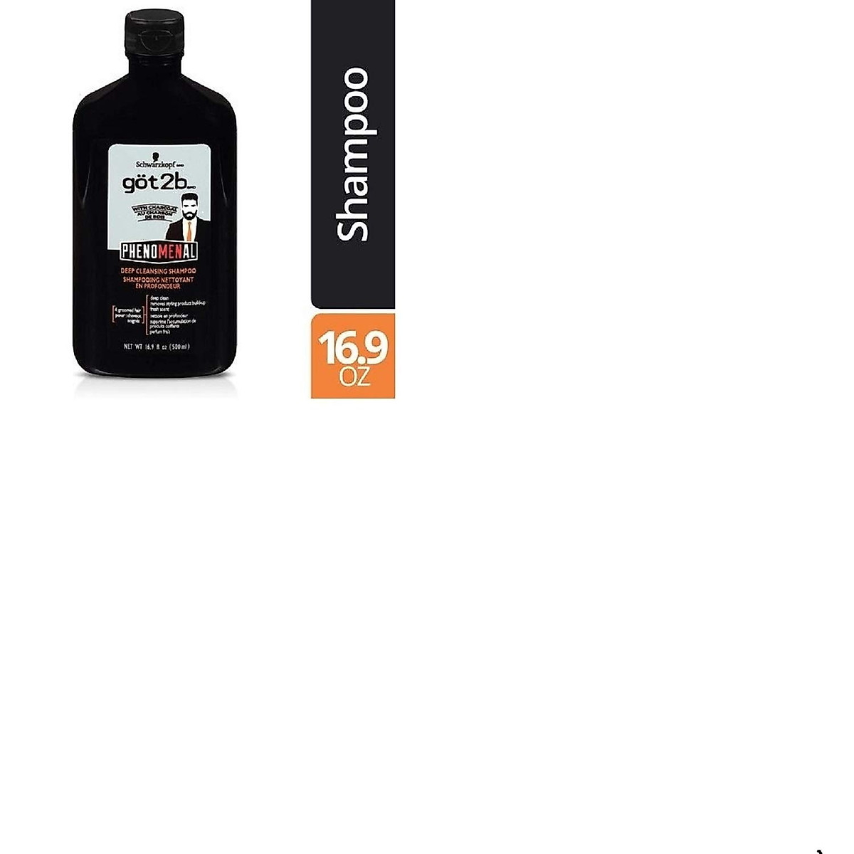 Got2b Phenomenal Deep Cleansing Shampoo With Charcoal, 16.9 Ounce
