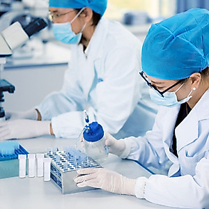 Baluue 50pcs Plastic Test Tubes Screw Caps Small Bottle Vial Storage Sputum Sample Vial Container for Lab Specimen Organizer 25ml