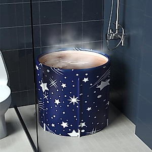 HotMax Portable Foldable Bathtub for Adult, Hot Bath Tub for Women, Freestanding Collapsible Home SPA Bath Tub, Soaking Tub with Cushion