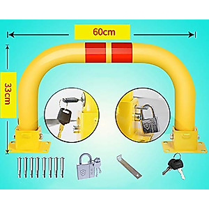 Parking Posts Lockable, Private Car Parking Latch Space Lock, Space Saver Car Park Driveway Guard Saver, Easy Installation, Against Pressure (Size : 80cm×33cm) (60cm×33cm) () ()