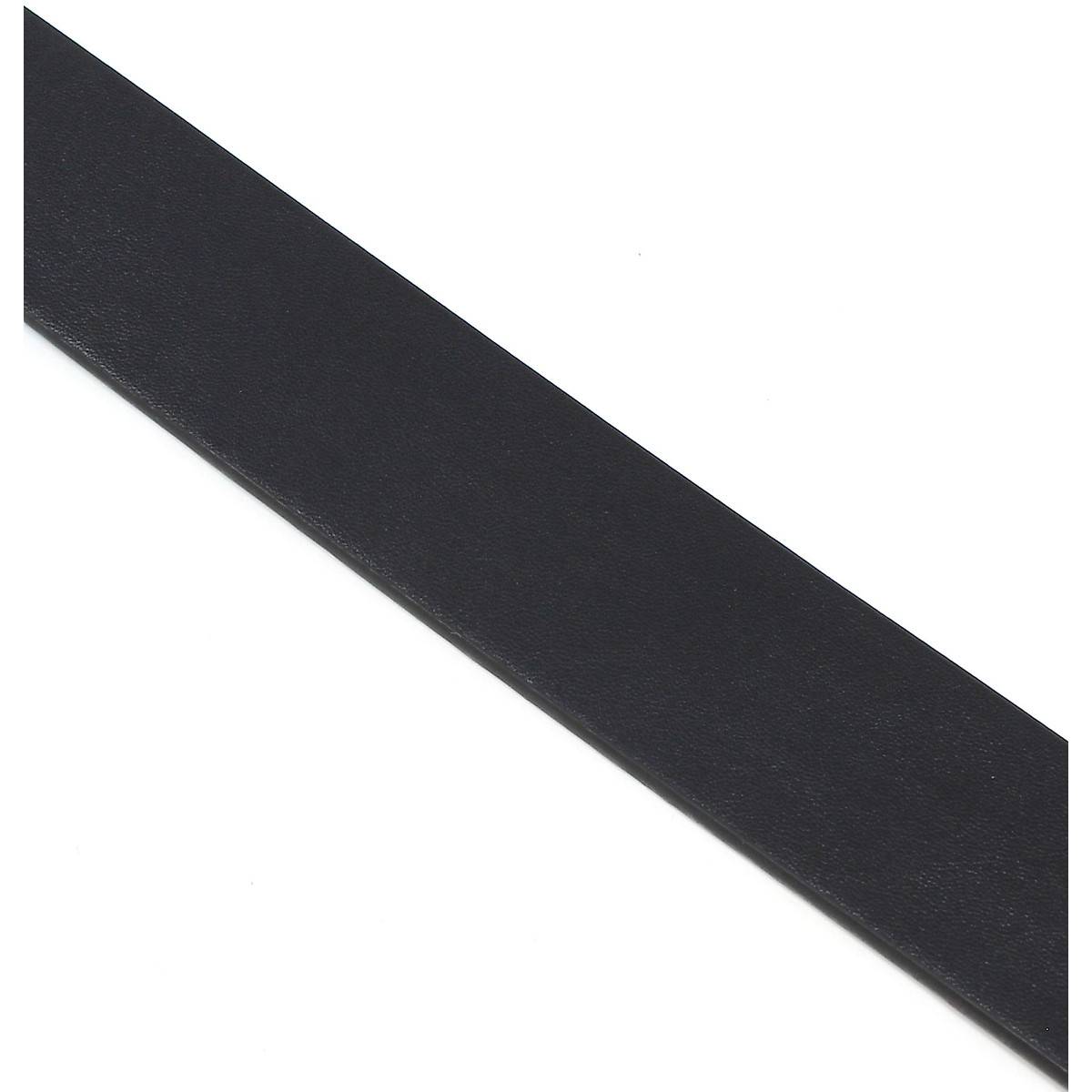 BC Belts Leather Belt Strap with Smooth Grain Finish 1.5" Wide with Snaps (Black-M)