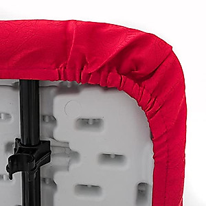 Fitted Rectangle Tablecloth for 6 Foot Tables – Reusable Elastic Edge Table Cover for Folding Banquet Tables – Washable 100% Polyester Fabric with Mitered Corners for Parties and Picnics (32x72 inch)