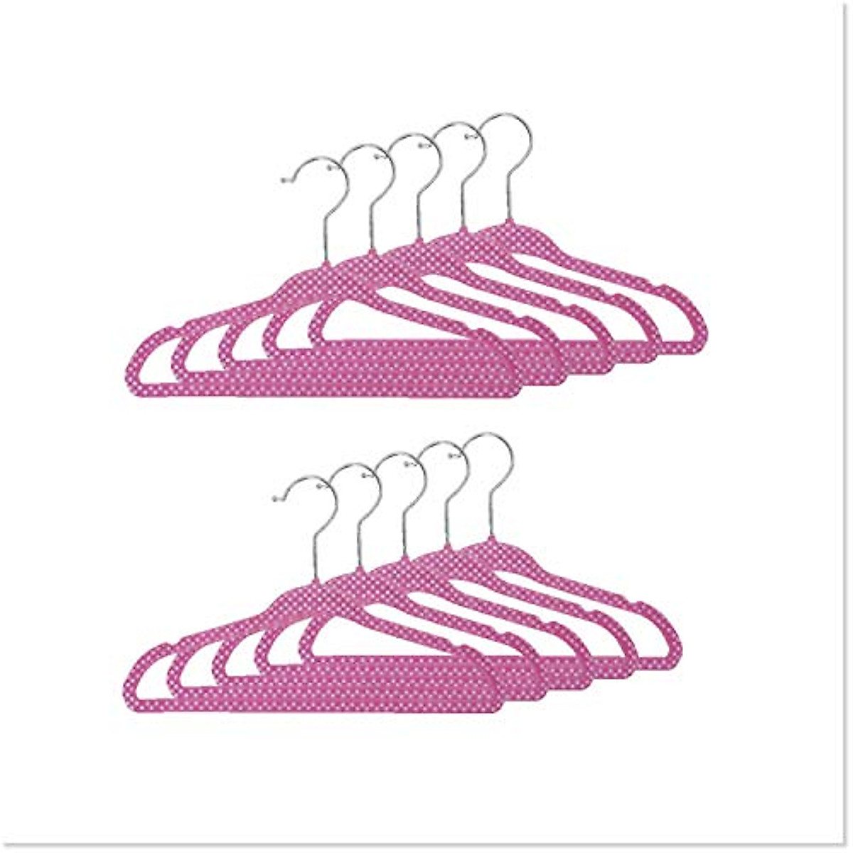 Childrens Garment Rack- Kids Closet Organizer- Kids Clothing Rack with 10 Hangers & Opt. Wheels (Includes 10 Pink Childrens Velvet Hangers)