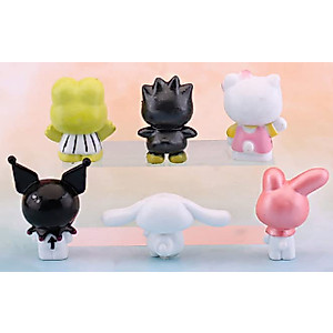 HORNO 6 pcs Cute Lovely Mini Animal Figure For Cake Topper,Garden Cake Decoration,Plant Etc.