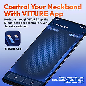 VITURE One Neckband, Official Partner of PSPlay & XBXPlay, 128GB Storage, Remote Play, Cloud Gaming, App Store, Stream on Game Consoles, Support Miracast, Bluetooth (Jet Black)