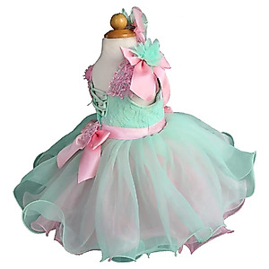 Jenniferwu EB1179MP Infant Toddler Baby Newborn Little Girl's Pageant Party Birthday Dress MINTPINK Size 18-24M