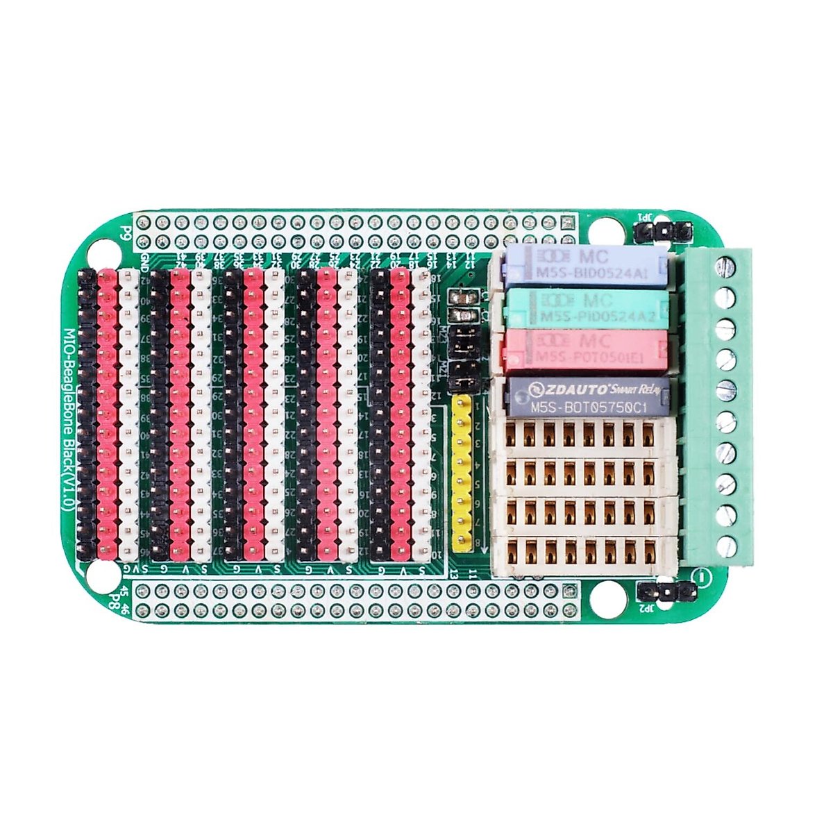 NGW-1set Starter-Kit with Expansion Board Compatible with BeagleBone Black Development Board, 4 M5S I/O modules and PLC