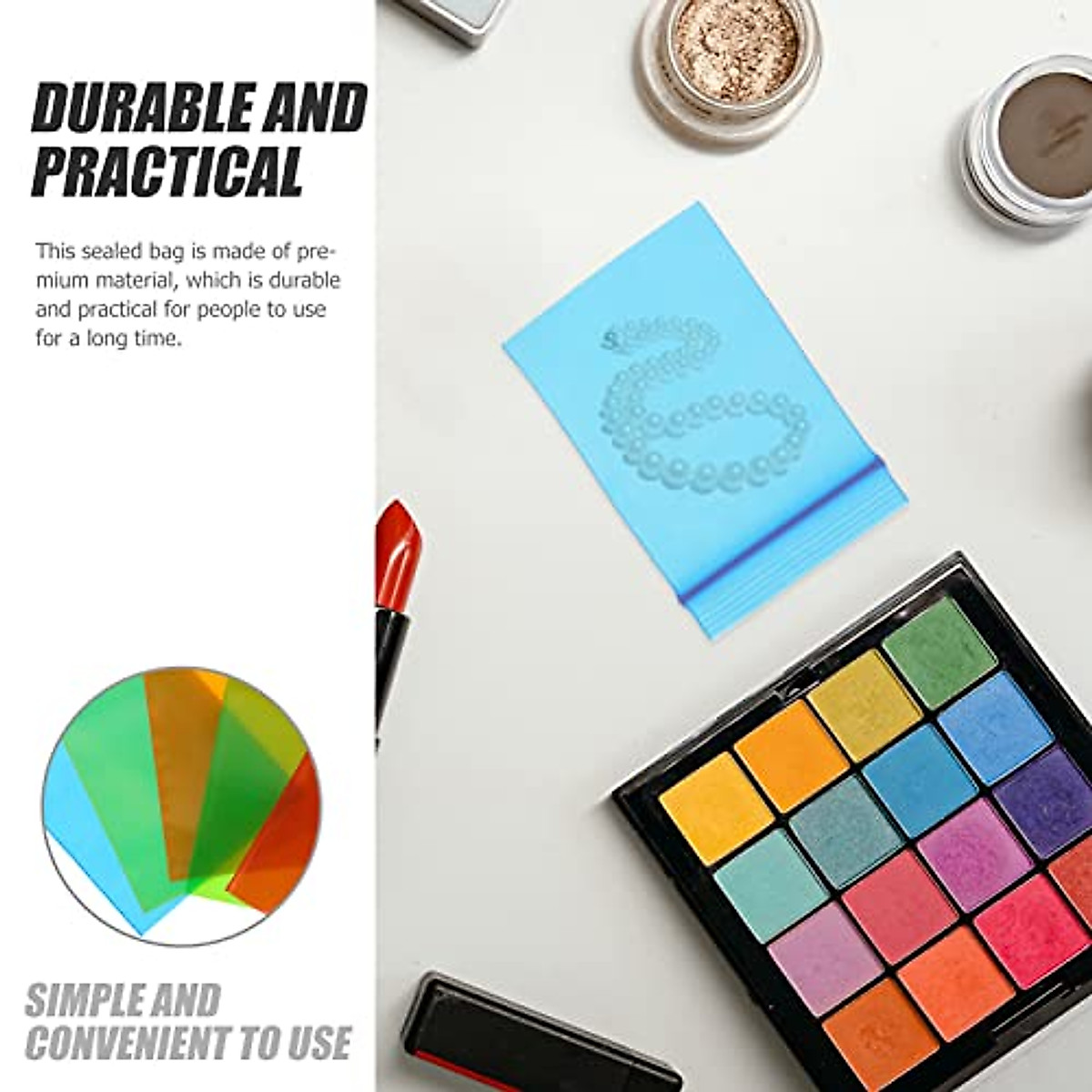 Mini Sealing Bags 500pcs Colored Sealed Bags Small Plastic Pouches Resealable Jewelry Storage Cases Candy Gift Card Zipper Baggies Pill Pouch for Necklace Photos Keys Coins