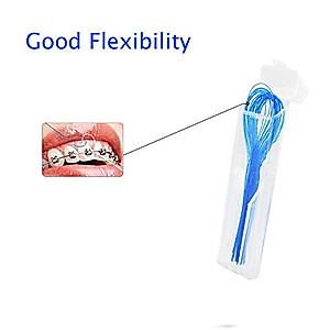 EasyHonor Dental Floss Threaders for Braces, Bridges, and Implants,210 Count (Pack of 6)