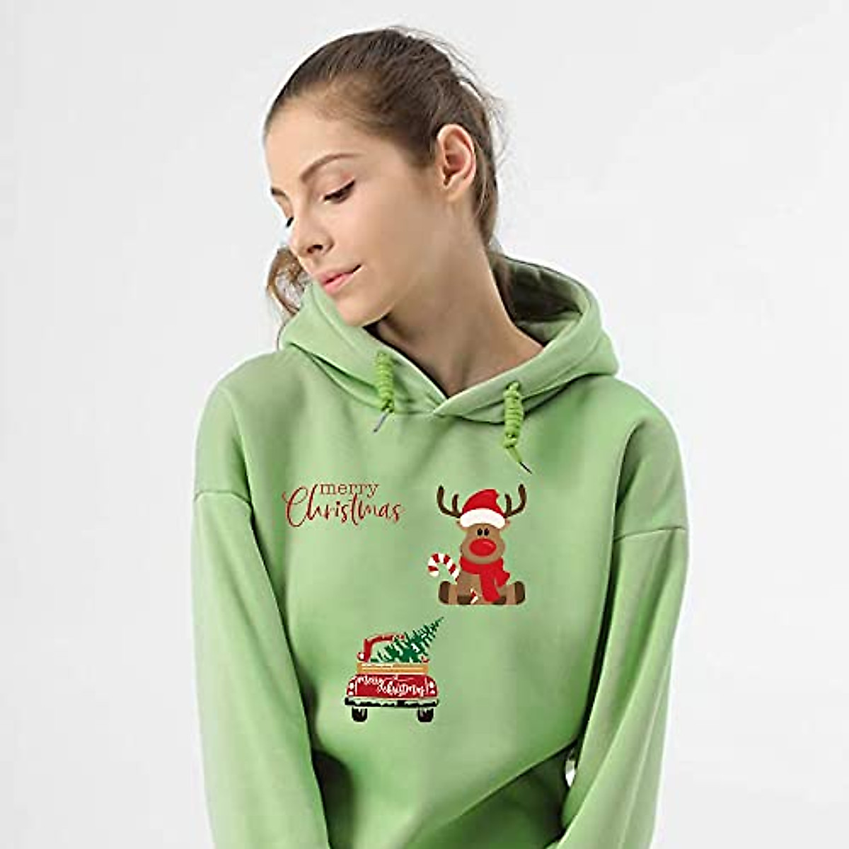 Christmas Heat Transfer Iron on Patches Deer Xmas Tree Car Iron on Vinyl for Fall Winter Christmas Easter Crafts Supplies