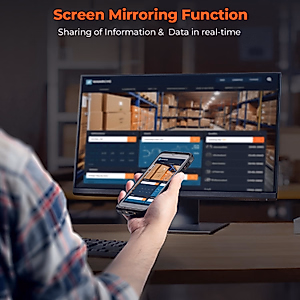 MUNBYN 2024 Android 13 Barcode Scanner with 5.5" Full Screen & Dock Charger, Equip with Zebra SE4710 Scanner Engine, Rugged PDA Handheld Mobile Computer Wireless Wi-Fi 6, 4G LTE, Inventory Scanner