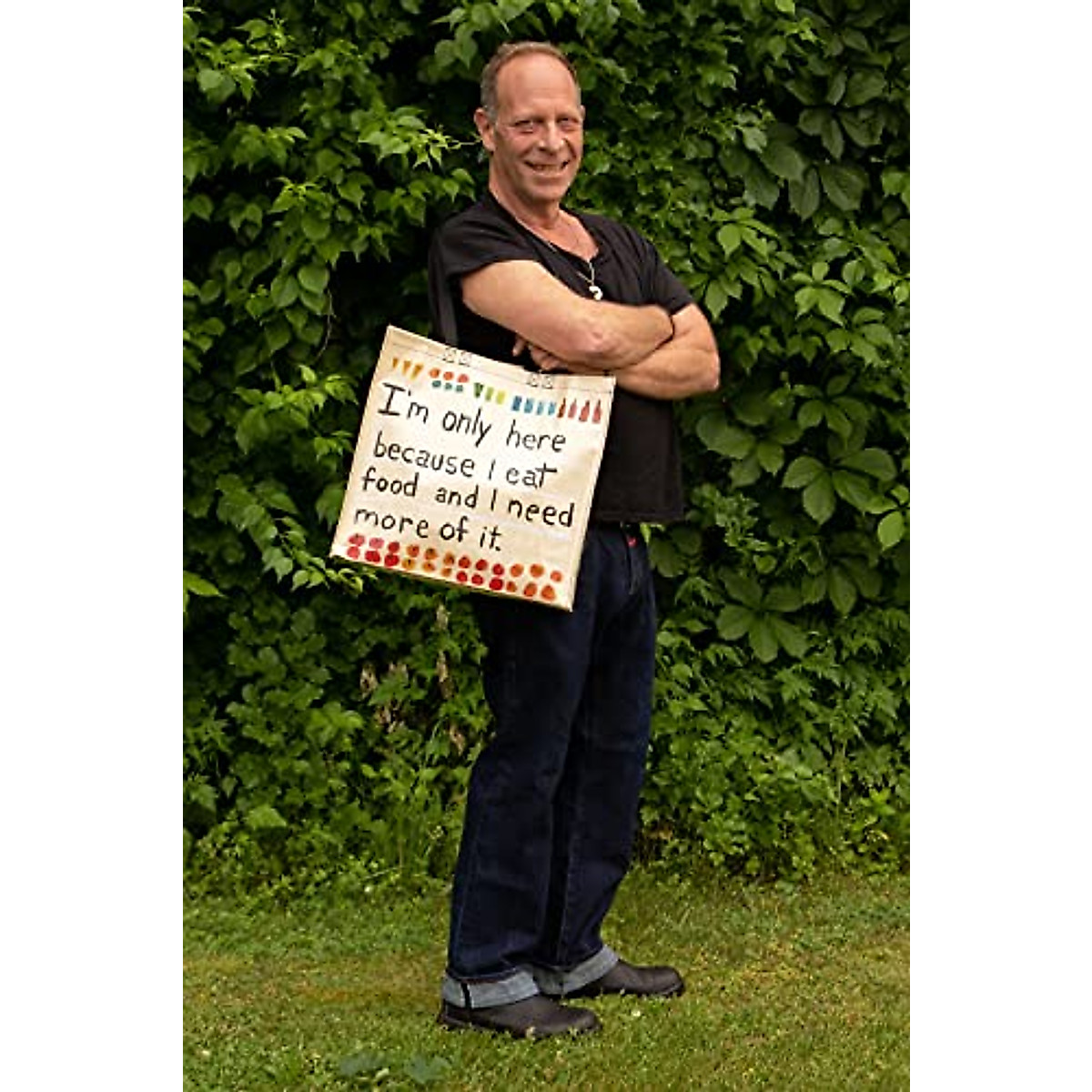 Blue Q Shoppers, Reusable Grocery Bag, Sturdy, Easy-to-Clean, 15" h x 16" w x 6" d, made from strong 95% recycled material (Multi)