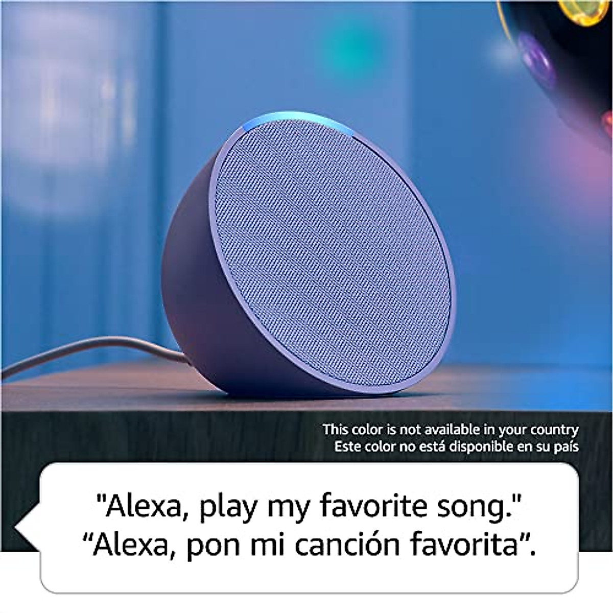 Echo Pop | Full sound compact smart speaker with Alexa | | International Version with EU Power Adaptor | Charcoal