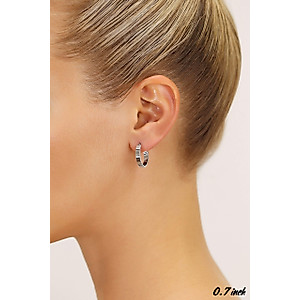 14k Gold Small Oval Flat Hoop Earrings (white-gold)…