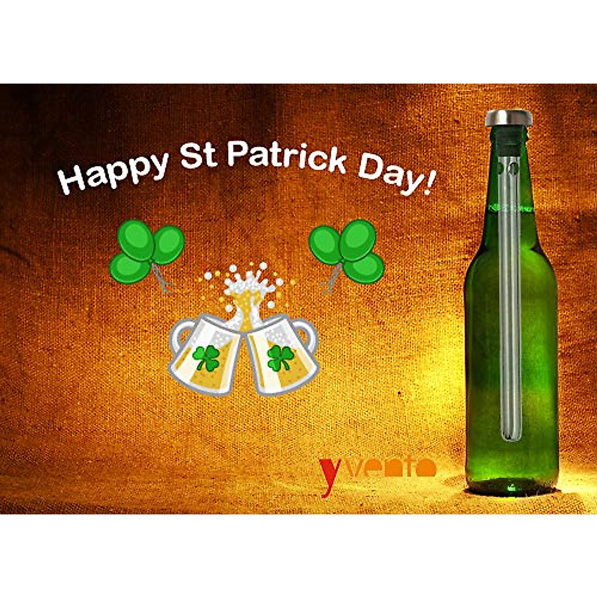 Best Beer Chiller Sticks for Bottles and Cap Opener 2 Pack - Beer Gifts for Men - Top Saint Patrick's Day Idea for Dad Husband Beer Lovers Accessories - Unique Practical Gift for Beer Lovers