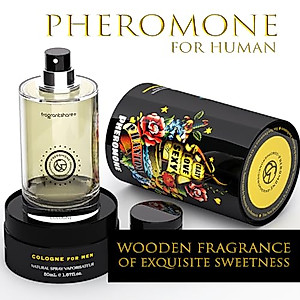 FragrantShare Cologne for Men Spray EDP Contains - pheromone Cologne for men Perfume Oil Phantom Woody Fragrance (Fougère)-1.67oz Portable -Black