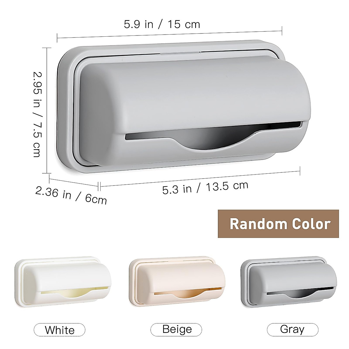 ABOOFAN 3 Pcs Garbage Bag Storage Box Trash Bag Adhesive Garbage Bag Boxes Plastic Bag Storage Holder Wall Mounted Garbage Bag Dispenser Plastic Bag Holder Storage Rack Pp No Punching