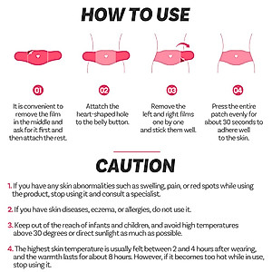 Spa Gelpatch 42°C Body Applicator Tummy Sculpting Wrap for Women & Men Capsaicin All Natural Ingredients Easy to Use Fast Heating Thin Sticker (Corset Patch (Pack of 5)) Ver.37