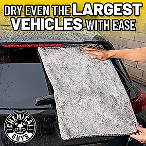 Chemical Guys MIC1995 gray Woolly Mammoth Microfiber Dryer Towel (36" x 25")