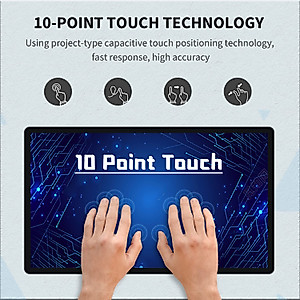TouchWo 21.5 inch Android 11.0 Touchscreen Industrial PC, 16:9 FHD 1080P, WiFi and Built-in Speakers, RK3568 2GB RAM & 16GB ROM, Smart Board for Classroom, Meeting & Game