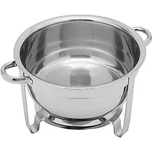 14.2 Qt 13.5L 2 Tier Chafing Dish Buffet Set with Stainless Steel Lid, Round Chafers and Buffet Warmers Sets with Food and Water Trays for Catering, Parties, Hotels and Weddings, Gold, 1 Pack