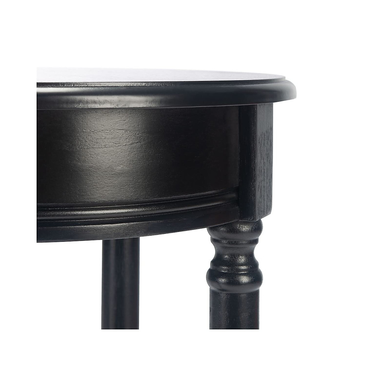 SAFAVIEH Home Collection Tinsley Brown Bottom Shelf Round Accent Table ACC5717C, 15.8" W x 15.8" L x 26" H