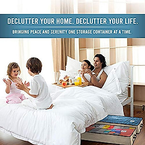 NestNeatly SmartCube Underbed Storage Bag 3 Large Under-the-Bed Storage Bins with Reinforced Handles Foldable Under-Bed Storage Bags and Containers