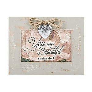 Cottage Garden You are Beautiful Inside & Out Natural Taupe Wood Locket Music Box Plays You Light Up My Life