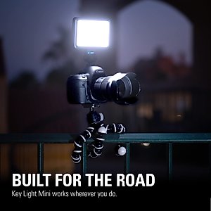 Elgato Key Light Mini – Rechargeable Vlogging Light, Wi-Fi Control Brightness – Color Temp, Perfect for Streaming, Gaming, Video Conferencing, Easy-use App: PC/Mac/iPhone/Android, Black