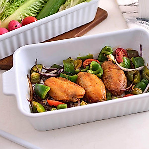 Casserole Dishes for Oven, 9x13 Ceramic Baking Dish, Casserole Dish Deep with Handles, Oven Safe and Durable Bakeware, Lasagna Pan for Home&Kitchen Decor Gifts