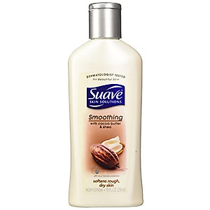 Suave Smoothing with Cocoa Butter & Shea Body Lotion, 10 Fluid Ounce