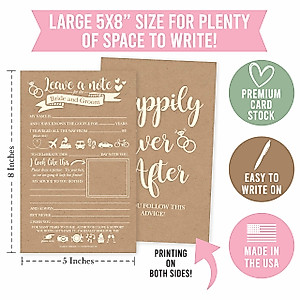 25 Wedding Advice Cards For The Bride and Groom, Rustic Bridal Shower Games For Guests, Wedding Guest Book Alternative, Wedding Card Boxes For Reception, Advice for the Bride Wedding Shower Games