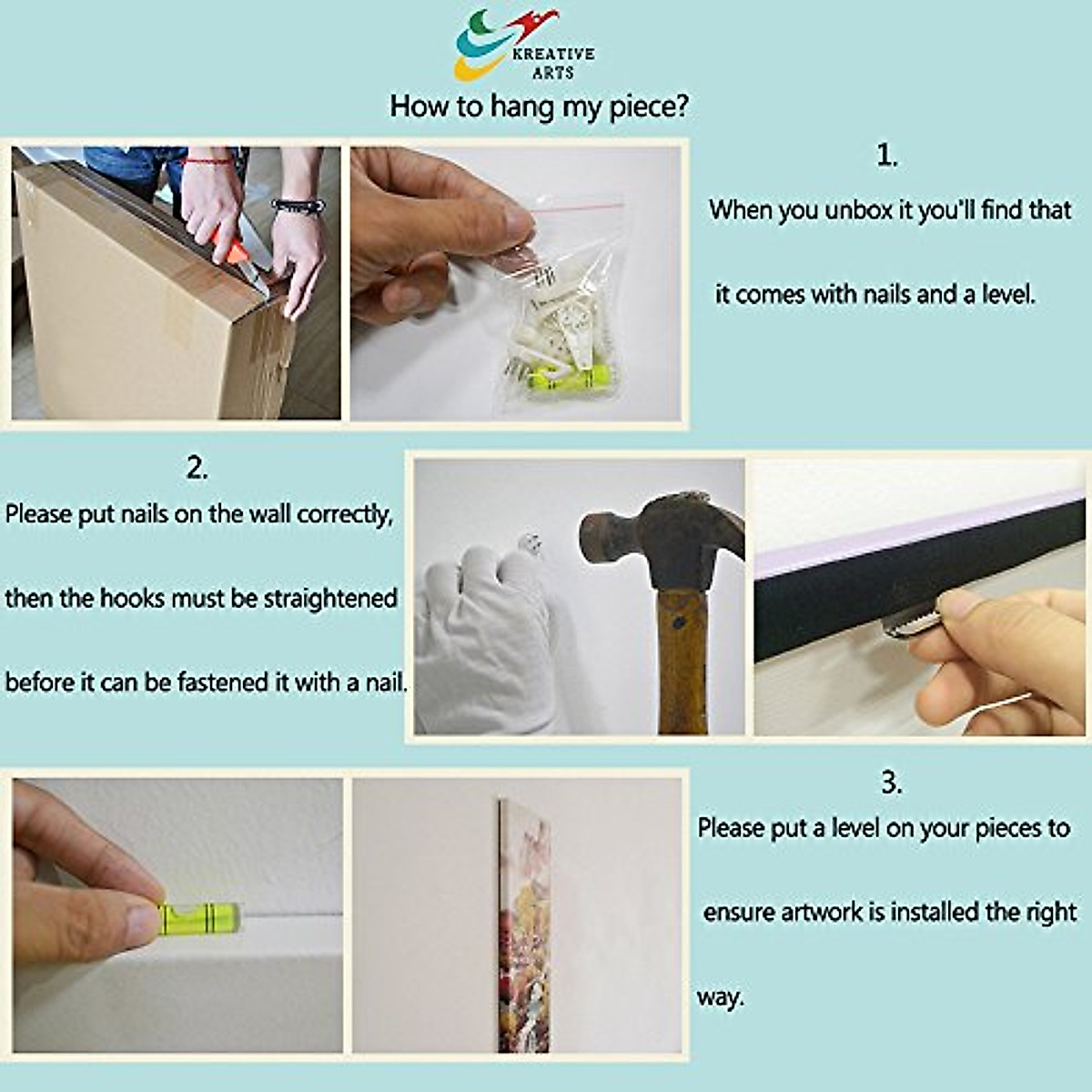 Kreative Arts Canvas Print Wall Art Painting Contemporary Blue Tree In Black And White Style Fall Landscape Picture Modern Giclee Stretched And Framed Artwork (Large Size 60x32inch)