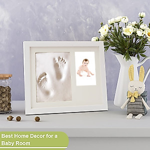 LXWIEKCO Baby Hand & Footprint Makers Kit Keepsake Gifts for Newborn Unisex Boys & Girls, New Mom Baby Shower Gifts Baby Photo Baby Photo Frame Print Kit Gifts