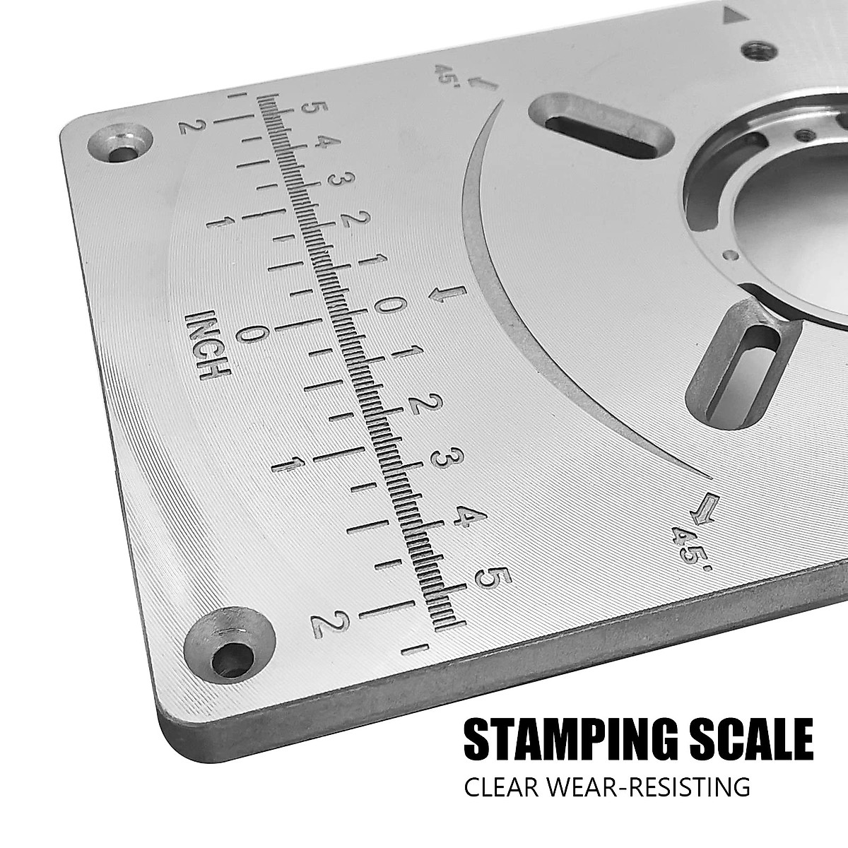 Router Table Insert Plate Table Aluminium Insert Plate Router Trimmer Woodworking Wood Router Table Insert Plate Tool Routers Bench Trimming (Silver)