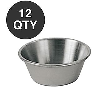 Stainless Steel Sauce and Condiment Cups, Set of 12