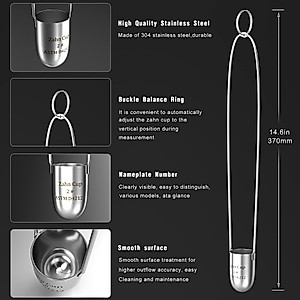 Zahn Cup No. 2 Viscosity Cup #2 Viscometer 44ml Dip Type Stainless Steel Flow Cup for Oil Dye Paint Finishes Honey Sauce