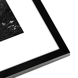 Americanflat 16x20 Picture Frame with Polished Plexiglass - Set of 2 - Use as 11x14 Frame with Mat or 16x20 Frame Without Mat - Galleria Collection - Photo Frames for Wall Display - Black