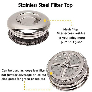 [90 OZ] Glass Pitcher with Stainless Steel Lid, Hot/Cold Water Jug, Juice and Iced Tea Borosilicate Glass Beverage Carafe, 100% Lead-free