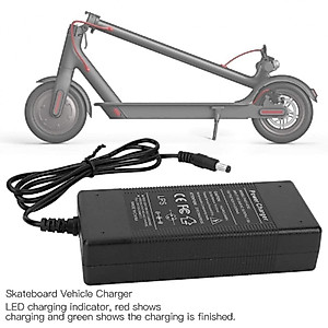 EVTSCAN 42V 2A Scooter Battery Charger Portable Reusable Charger Suitable for Electric Skateboard Vehicle(2A（US Standard）)