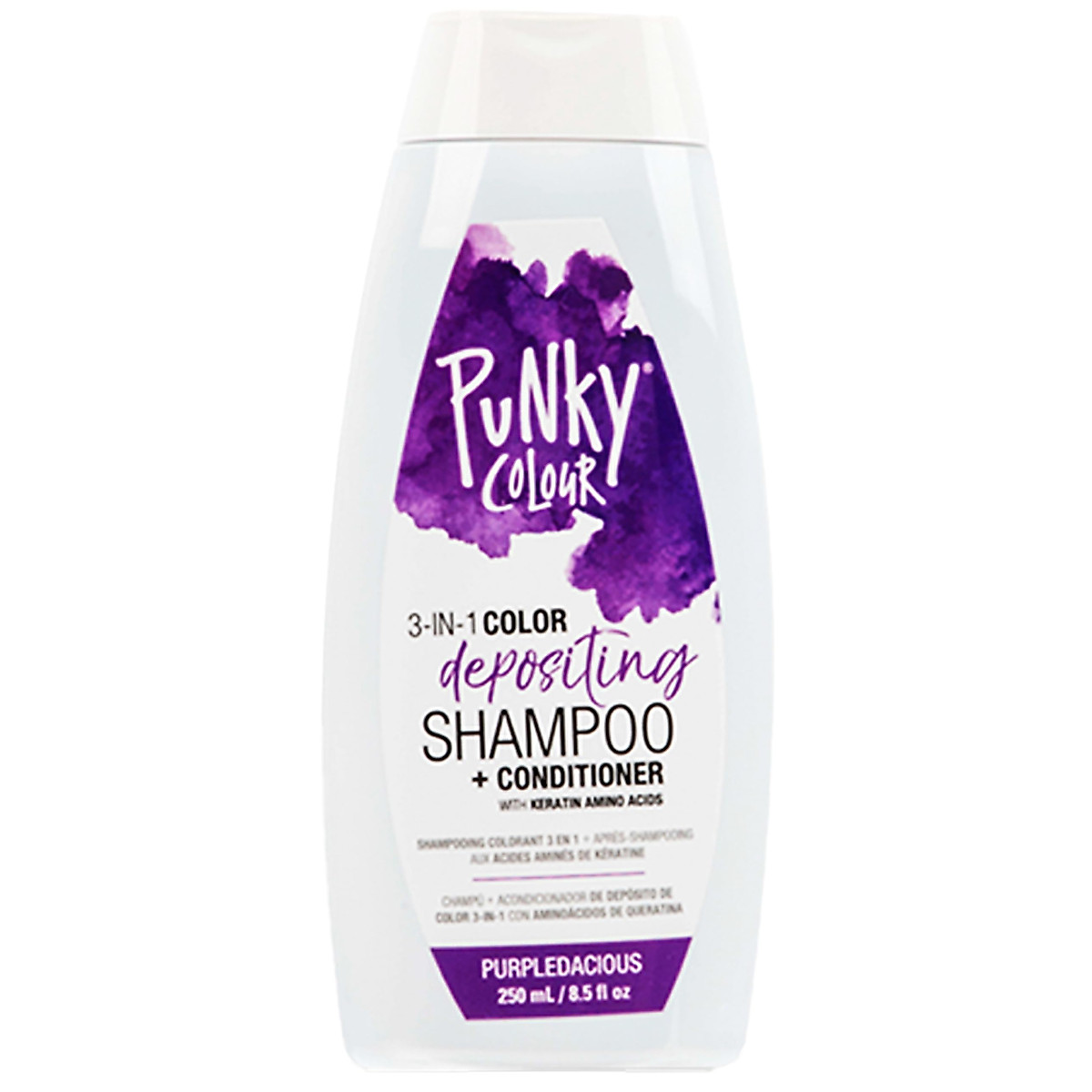 Punky Colour 3-in-1 Color Depositing Hair Cleanser & Conditioner, 8.5 fl oz. (Purpledacious)